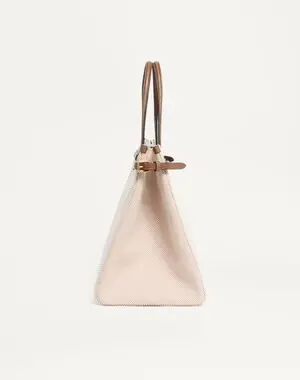 Valentino Garavani Antibes Medium Canvas Shopper - Natural