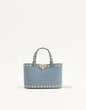 Valentino Garavani Rockstud Mini Shopping Bag Stone