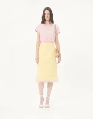 Valentino Garavani Cotton T-shirt With Panther Lady Print - Pink