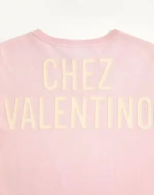 Valentino Garavani Cotton T-shirt With Panther Lady Print - Pink