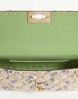 Valentino Garavani Rockstud Spike Small Jacquard Bag
