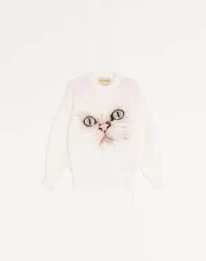 Valentino Garavani Embroidered Mohair Wool Jumper - White