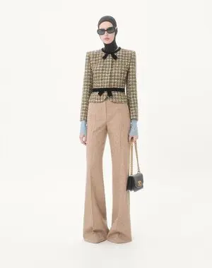 Valentino Garavani Tweed Jacket With Velvet Details - Multicolour