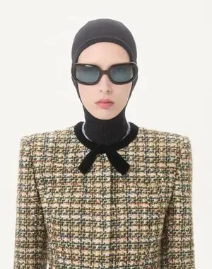 Valentino Garavani Tweed Jacket With Velvet Details - Multicolour