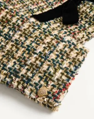 Valentino Garavani Tweed Jacket With Velvet Details - Multicolour