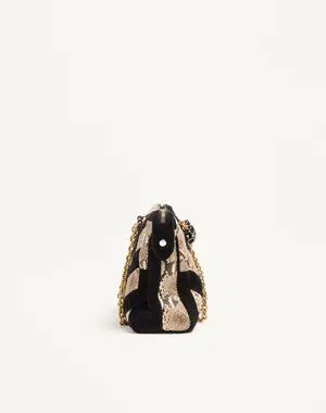Valentino Garavani Panthea Python And Suede Shoulder Bag
