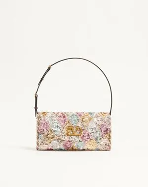 Valentino Garavani Small Shoulder Bag With Rhombelle Embroidery - Multicolour