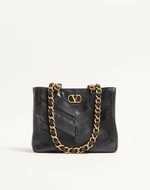Valentino Garavani Laseine Small Shopping Bag - Black