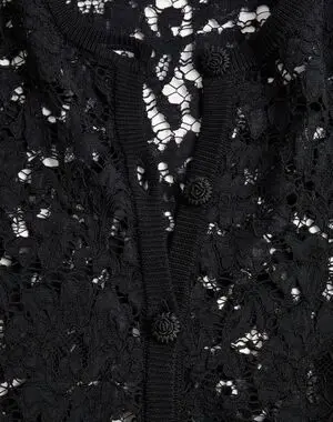 Valentino Garavani Lace And Feather Boa Cardigan