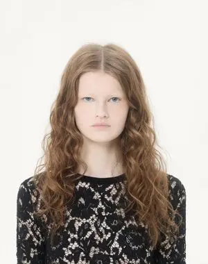 Valentino Garavani Lace And Cotton Knit Top - Black