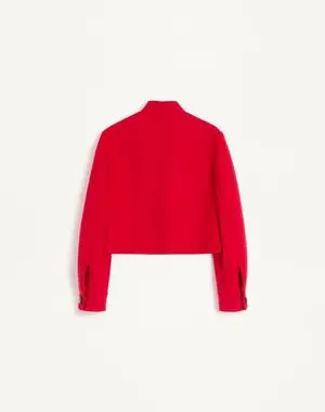 Valentino Garavani Drill Double Peacoat With V Gold Detailing