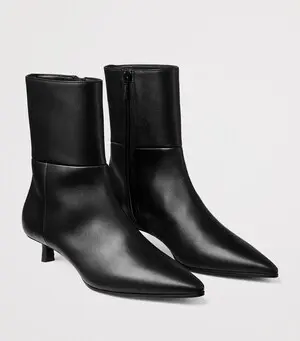 JIMMY CHOO Lory Leather Ankle Boots - Black