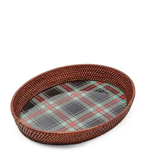 MACKENZIE-CHILDS Rattan-trim Serving Tray - Black