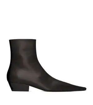 Saint Laurent Leather Jill Ankle Boots 30