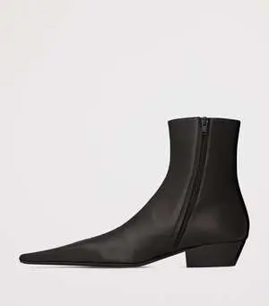 Saint Laurent Leather Jill Ankle Boots 30