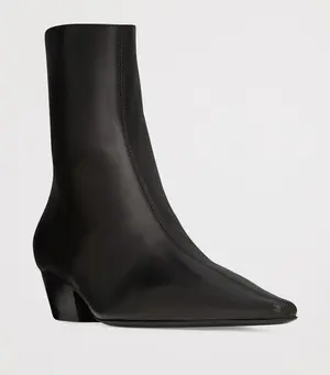 Saint Laurent Leather Jill Ankle Boots 30