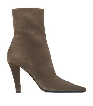 Saint Laurent Suede Jill Ankle Boots