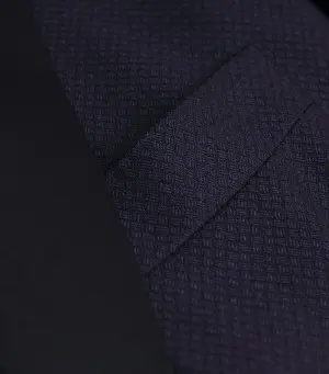 Canali Wool Textured Tuxedo Jacket