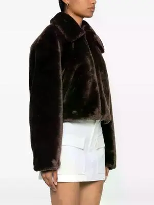 FRAME Faux-fur Cropped Jacket