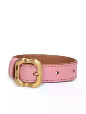 Miu Miu Buckle Leather Bracelet
