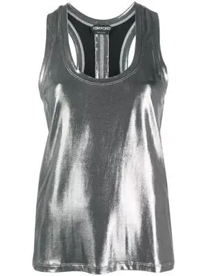TOM FORD Laminated Tank Top - Silver