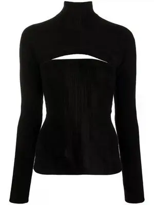 TOM FORD Cut-out Virgin Wool-blend Jumper - Black