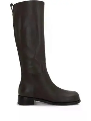 SERGIO ROSSI Avenue Side-zip High Boots - Brown