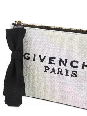Givenchy Logo Print Clutch Bag - Neutrals