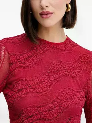 Charo Ruiz Ibiza Long-sleeve Asymmetrical T-shirt - Red