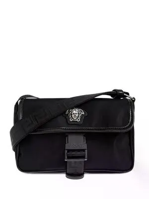 Versace La Medusa Buckled Messenger Bag - Black