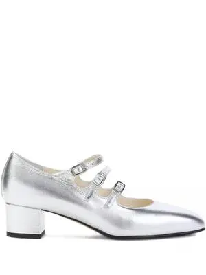 CAREL 40mm Kina Buckle Strap Pumps - Silver