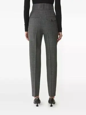 LANVIN High-waisted Checked Trousers