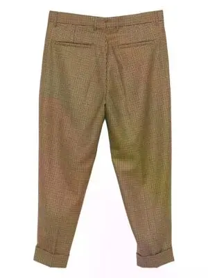 BERWICH Chiaia Pleated Houndstooth Trousers