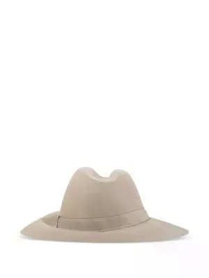 FAY Wide-brim Hat With Logo Plaque