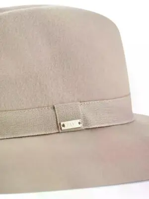 FAY Wide-brim Hat With Logo Plaque
