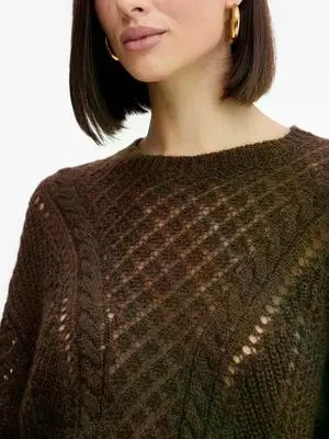 TWINSET Openwork Sweater - Brown