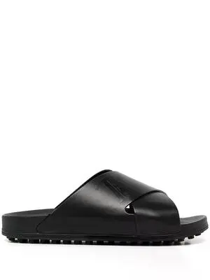 TOD'S Logo-debossed Leather Slides
