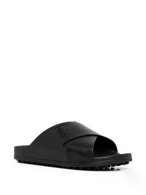 TOD'S Logo-debossed Leather Slides