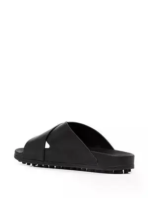 TOD'S Logo-debossed Leather Slides