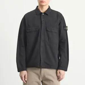 Stone Island Ripstop Zip Shirt Jacket - Black
