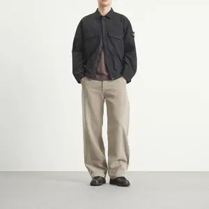 Stone Island Ripstop Zip Shirt Jacket - Black