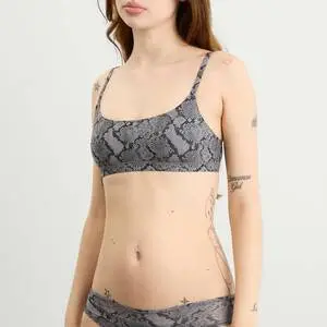 SKIMS Fits Everybody Scoop Neck Bralette - Shadow Snake Print