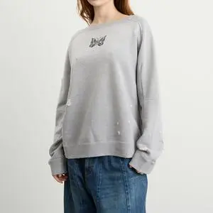 Needles Deconstructed Sweatshirt - Heather Grey