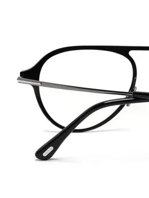 TOM FORD Pilot-frame Glasses - Black