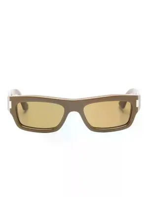 Saint Laurent Rectangle-frame Sunglasses - Green