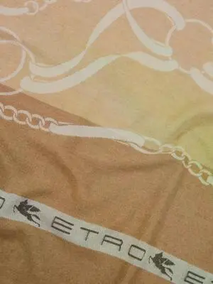Etro Equine Heraldic-motif Wool Throw Blanket