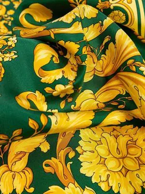 Versace Barocco Print Silk Scarf