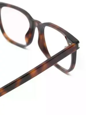 Saint Laurent Rectangle Frame Eyeglasses - Brown