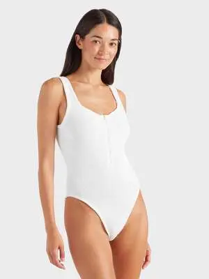 Hunza G Dallas One Piece Swimsuit - White