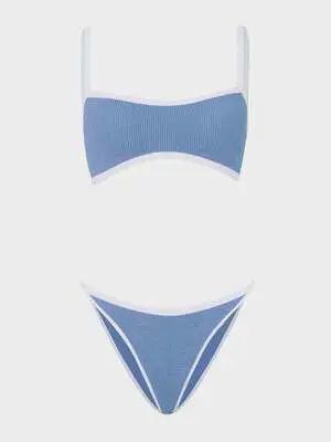 Hunza G Tyler Bikini - Cornflower/white